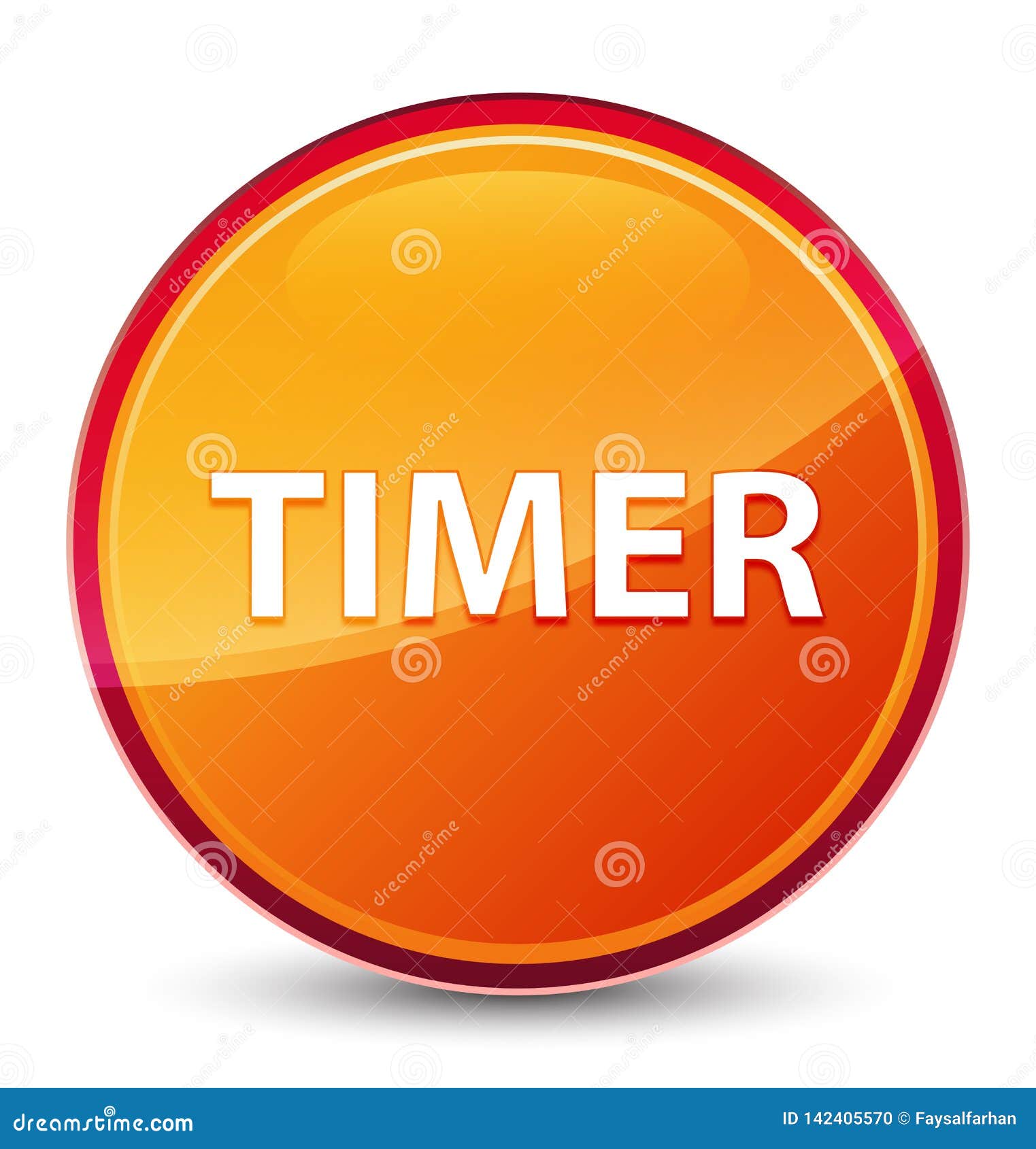 Timer Special Glassy Orange Round Button Stock Vector - Illustration of ...