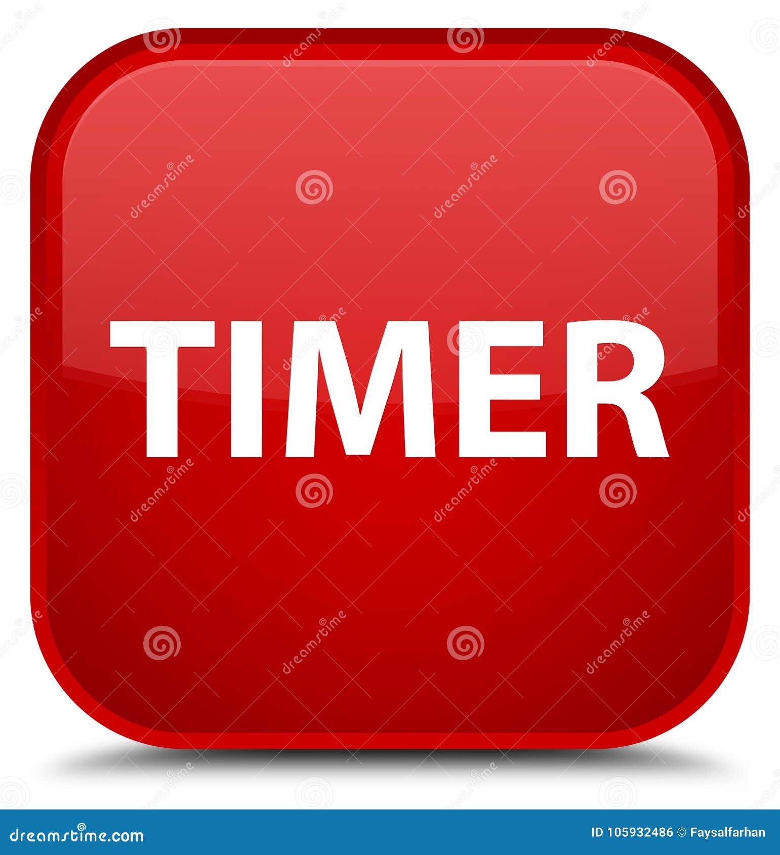 Timer Special Red Square Button Stock Illustration - Illustration of ...