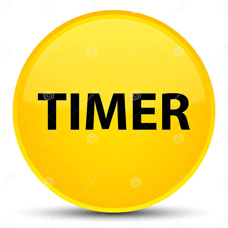 Timer Special Yellow Round Button Stock Illustration - Illustration of ...