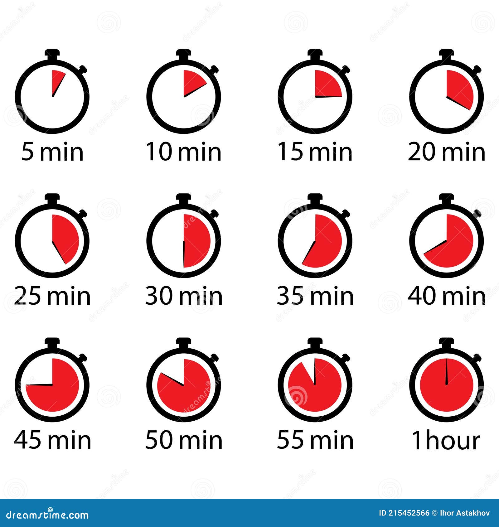 Timer ,stopwatch Min Set Icon . 10 EPS Vector Stock Vector ...