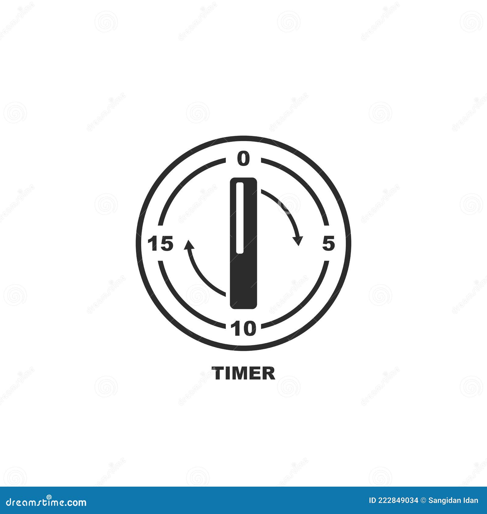 Timer Switch Knob Vector Icon Illustration Design Template Stock Vector ...