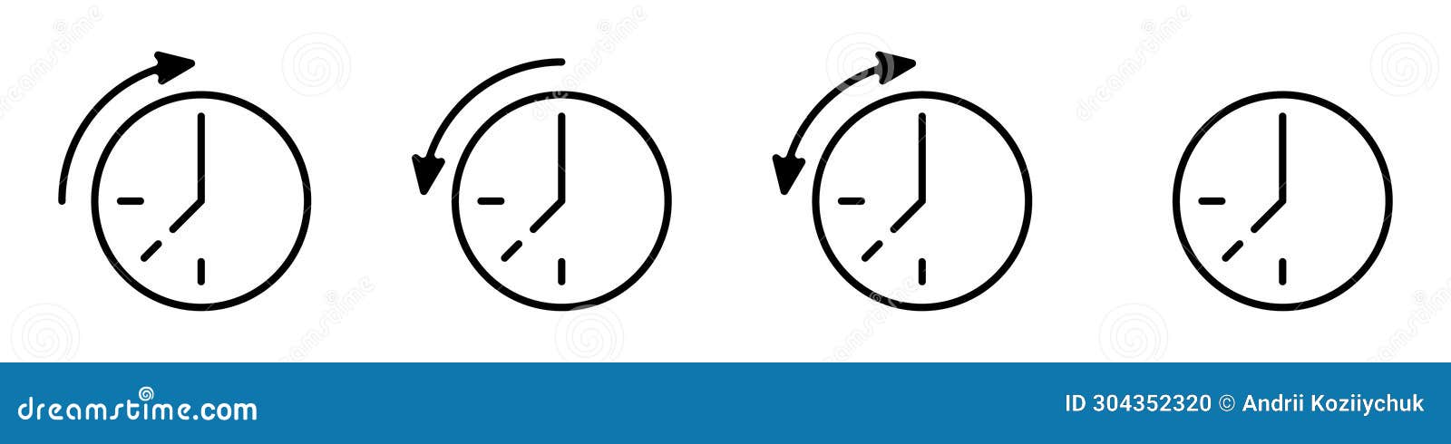 Timer Vector Icon Set. Time Return Icons Vector. Product Return Symbol ...