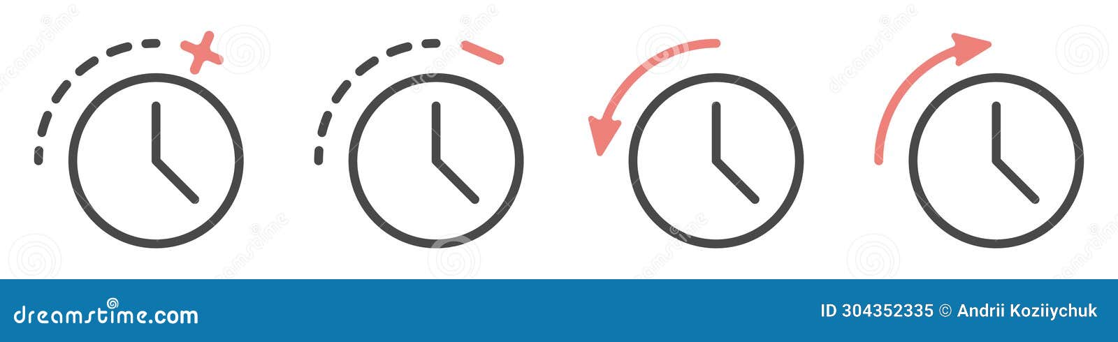 Timer Vector Icon Set. Time Return Icons Vector. Product Return Symbol ...