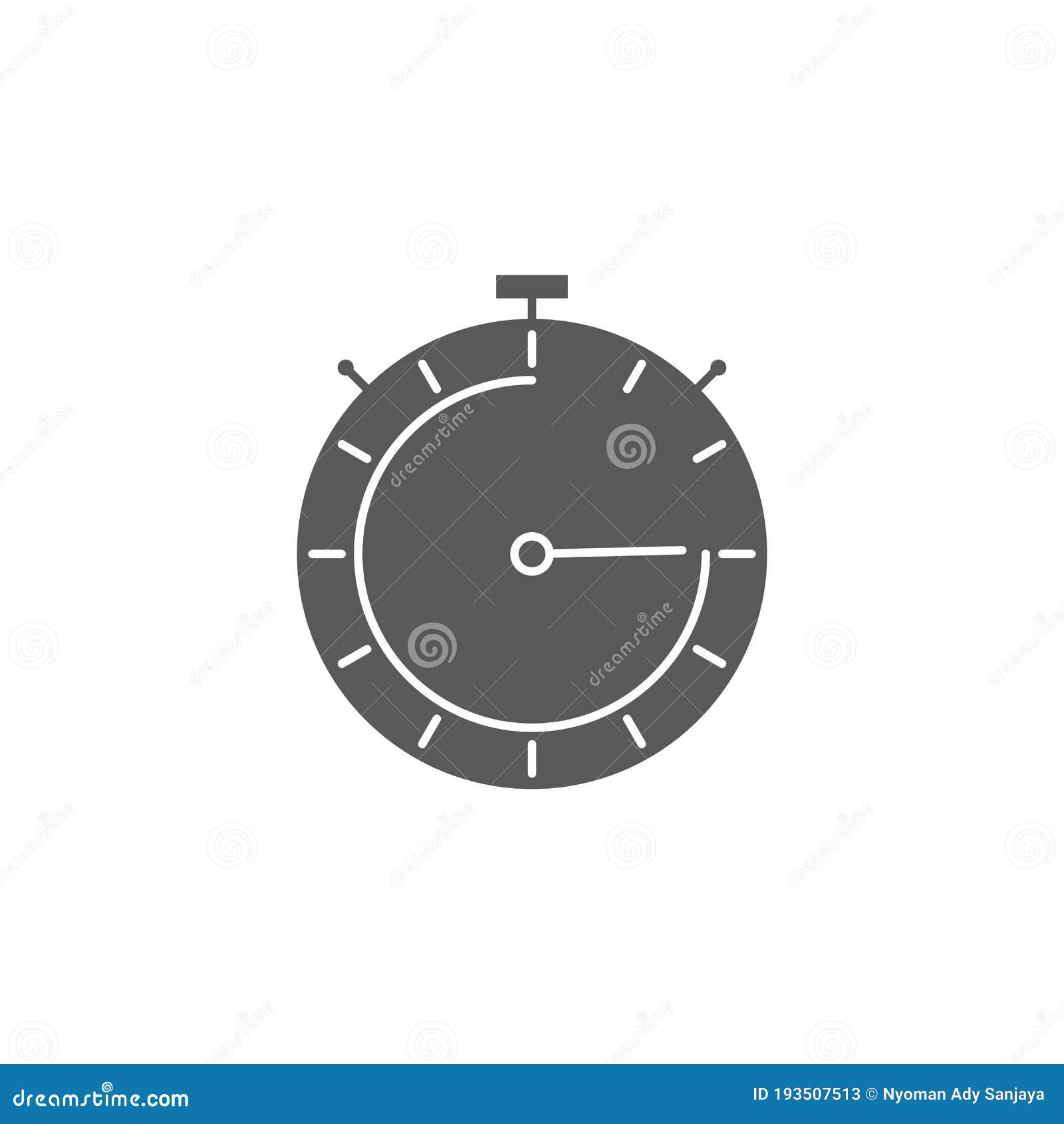 Timer Vector Icon Symbol Isolated on White Background Stock Vector ...