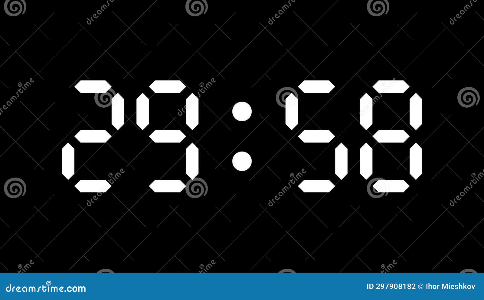 Timer with White Numbers with Alpha Channel, Countdown 1 Minute Stock ...