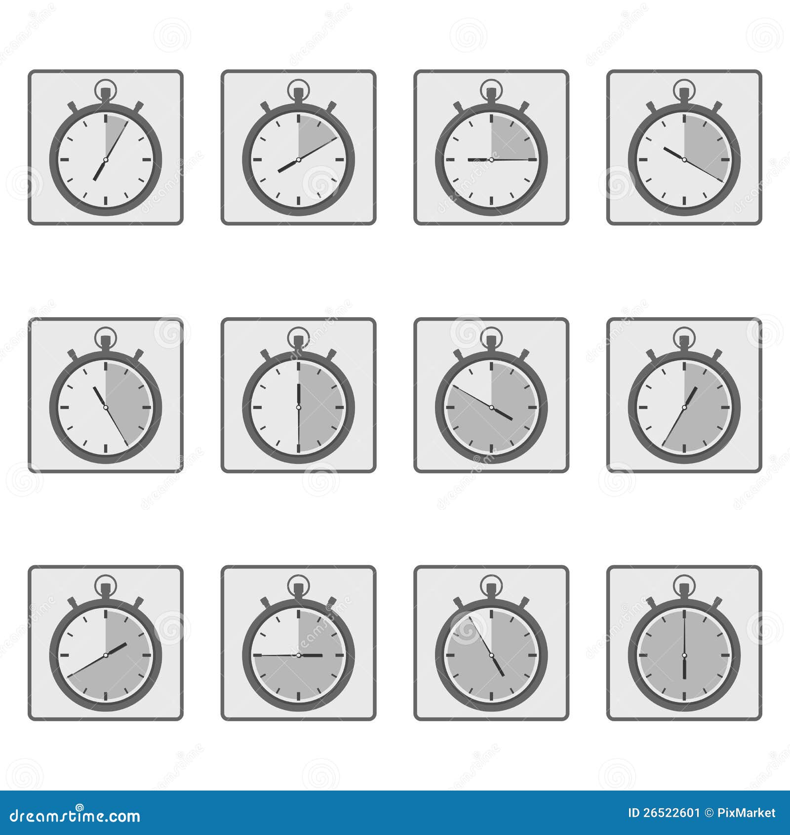 Timers stock vector. Illustration of grey, alarm, element - 26522601