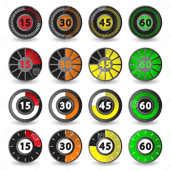 Timers stock vector. Illustration of green, countdown - 46815986