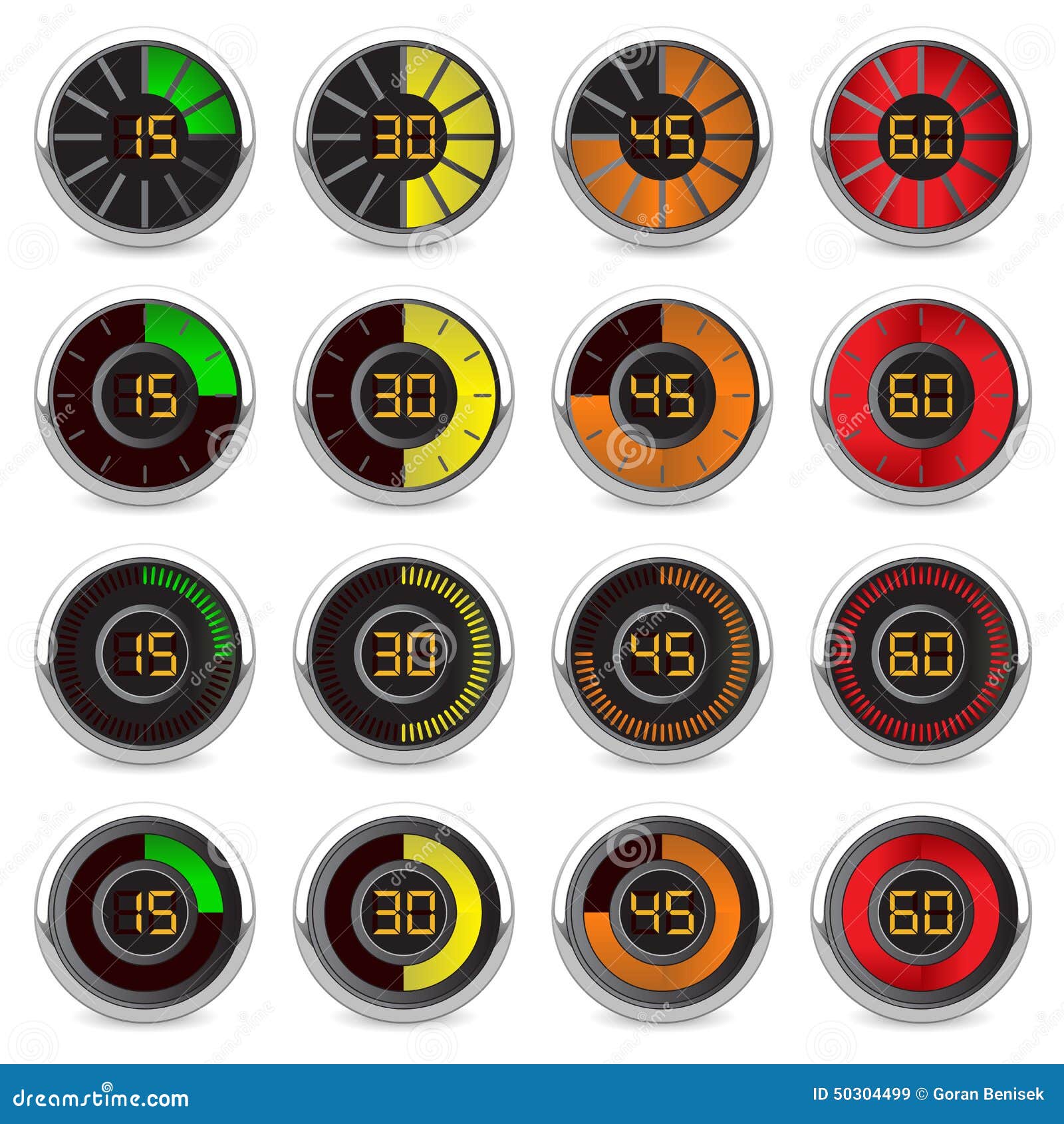 Timers stock vector. Illustration of element, precision - 50304499