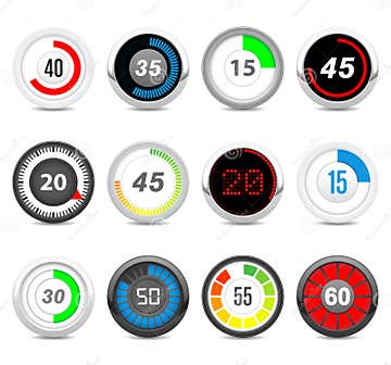 Timers set stock illustration. Illustration of icon, minute - 34688646