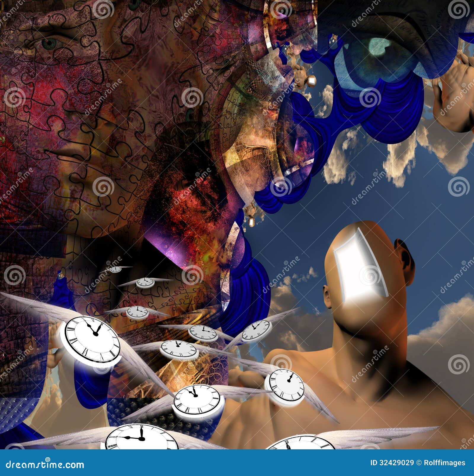 Times Beginning Historys End Stock Illustration - Illustration of dada ...