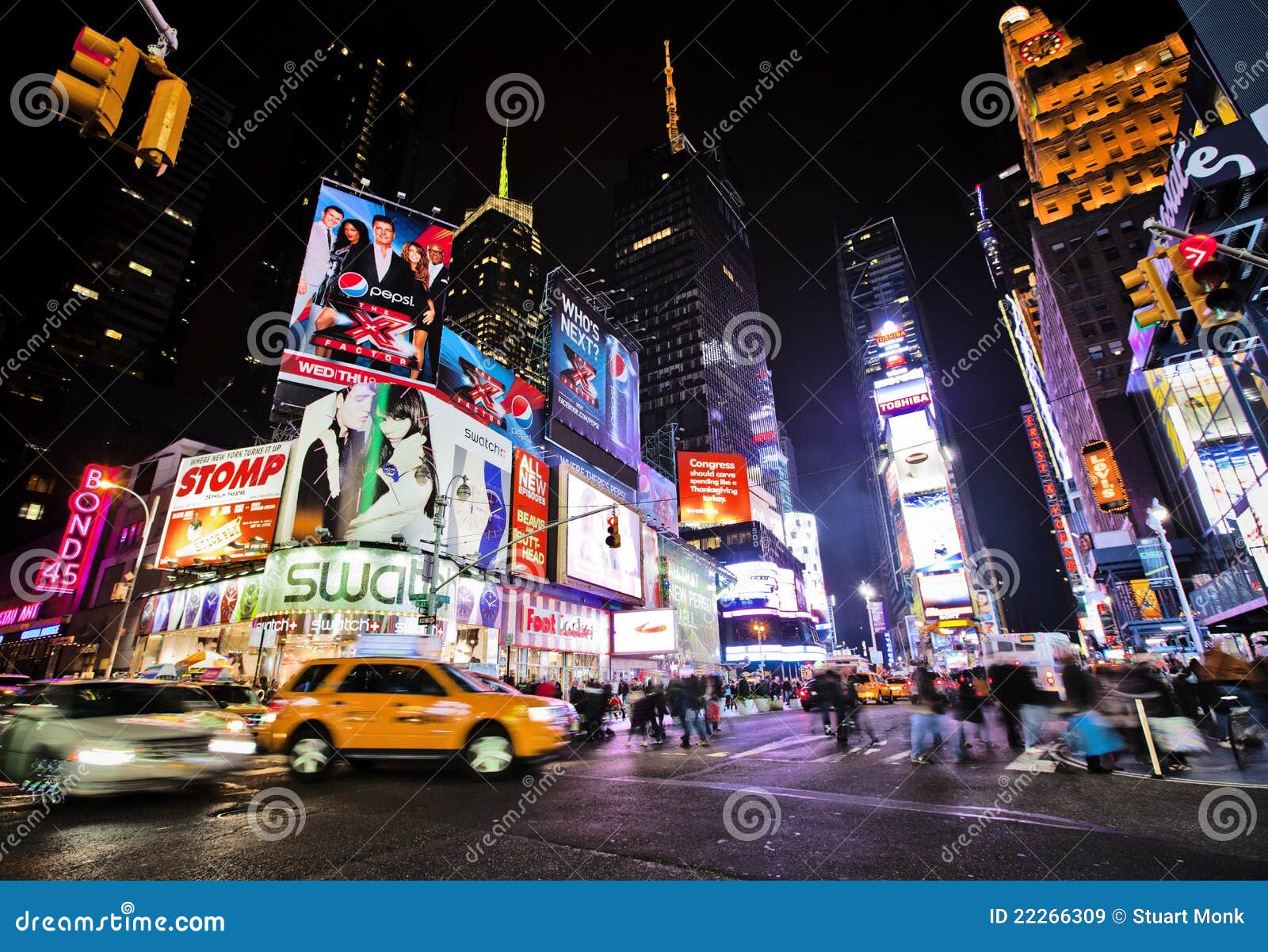 Times Square editorial stock image. Image of neon, colorful - 22266309