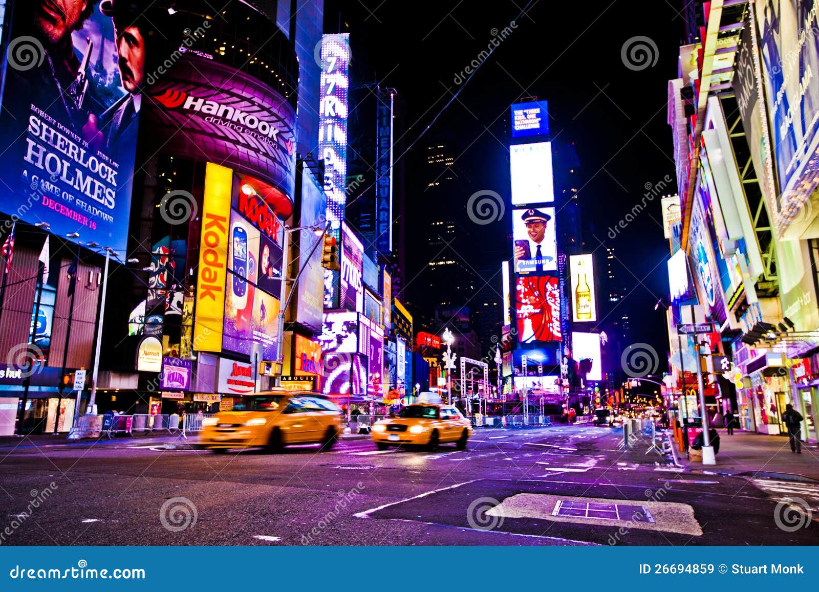 Times Square, Featured With Broadway Theaters And Animated LED Signs ...
