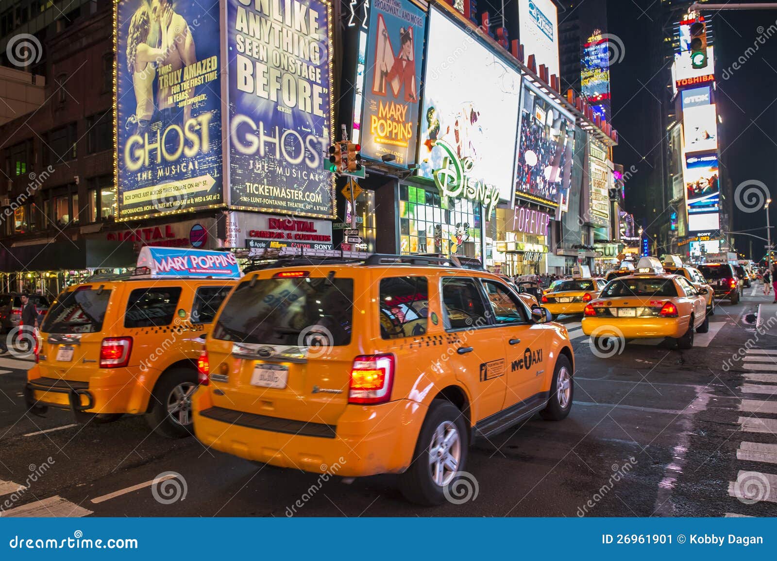 Times Square editorial photo. Image of road, sign, skyscraper - 26961901