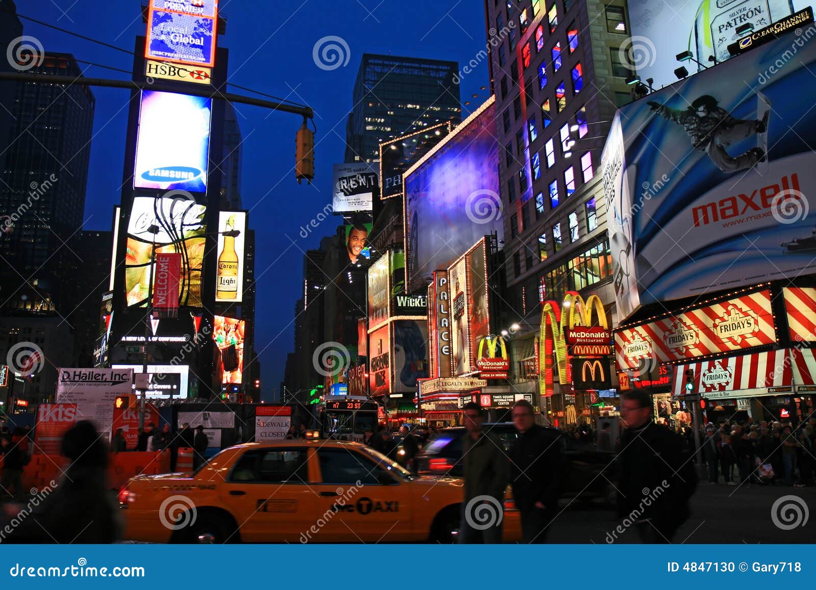 The Times Square editorial image. Image of landmark, scene - 4847130