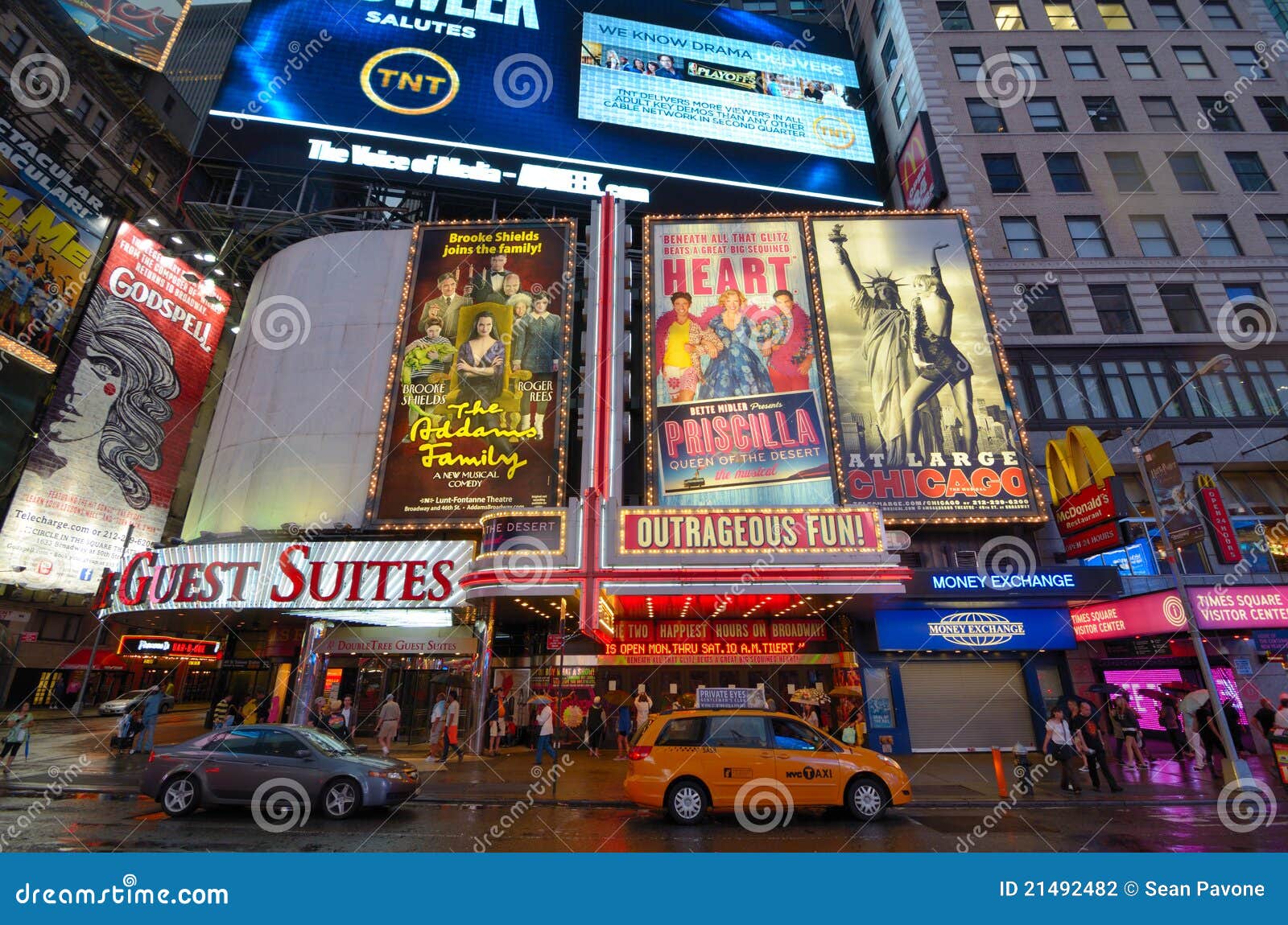 Times Square Billboards editorial photography. Image of lights - 21492482