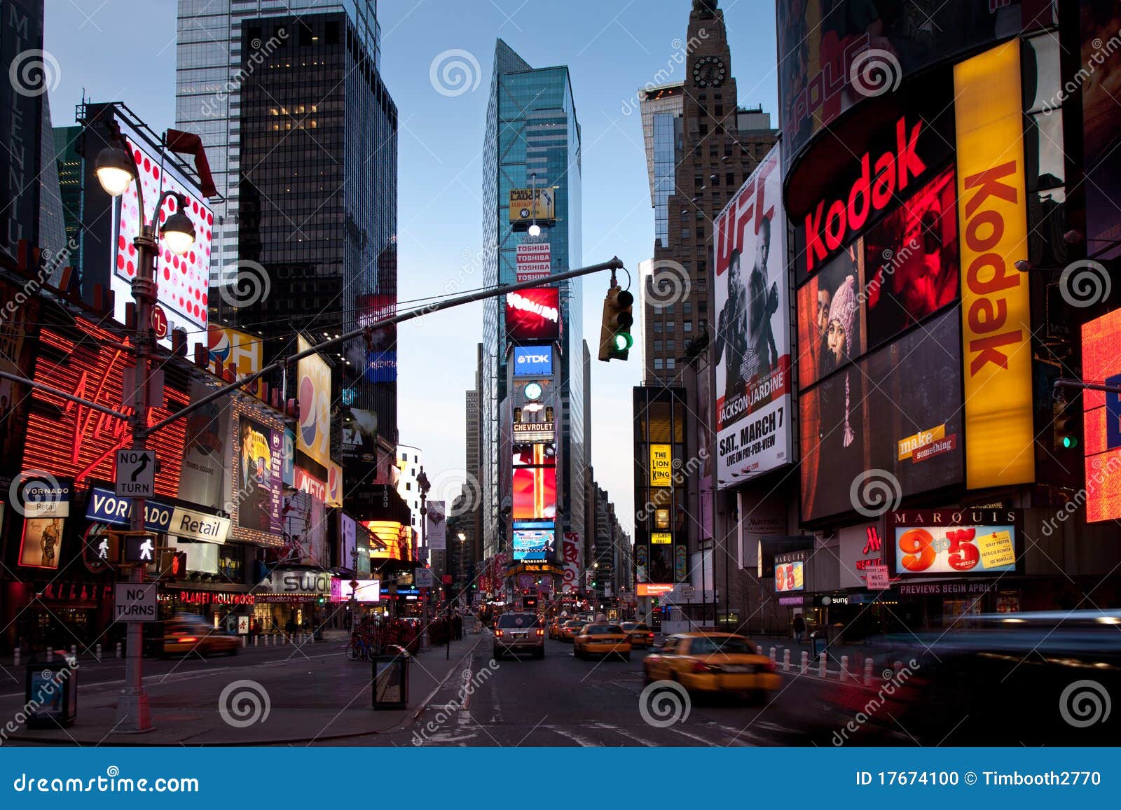 Times Square at dawn editorial image. Image of states - 17674100