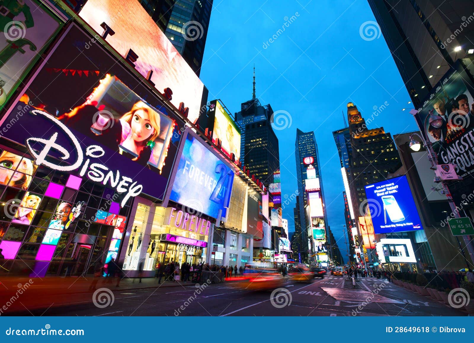 Times Square at dusk editorial stock photo. Image of colorful - 28649618