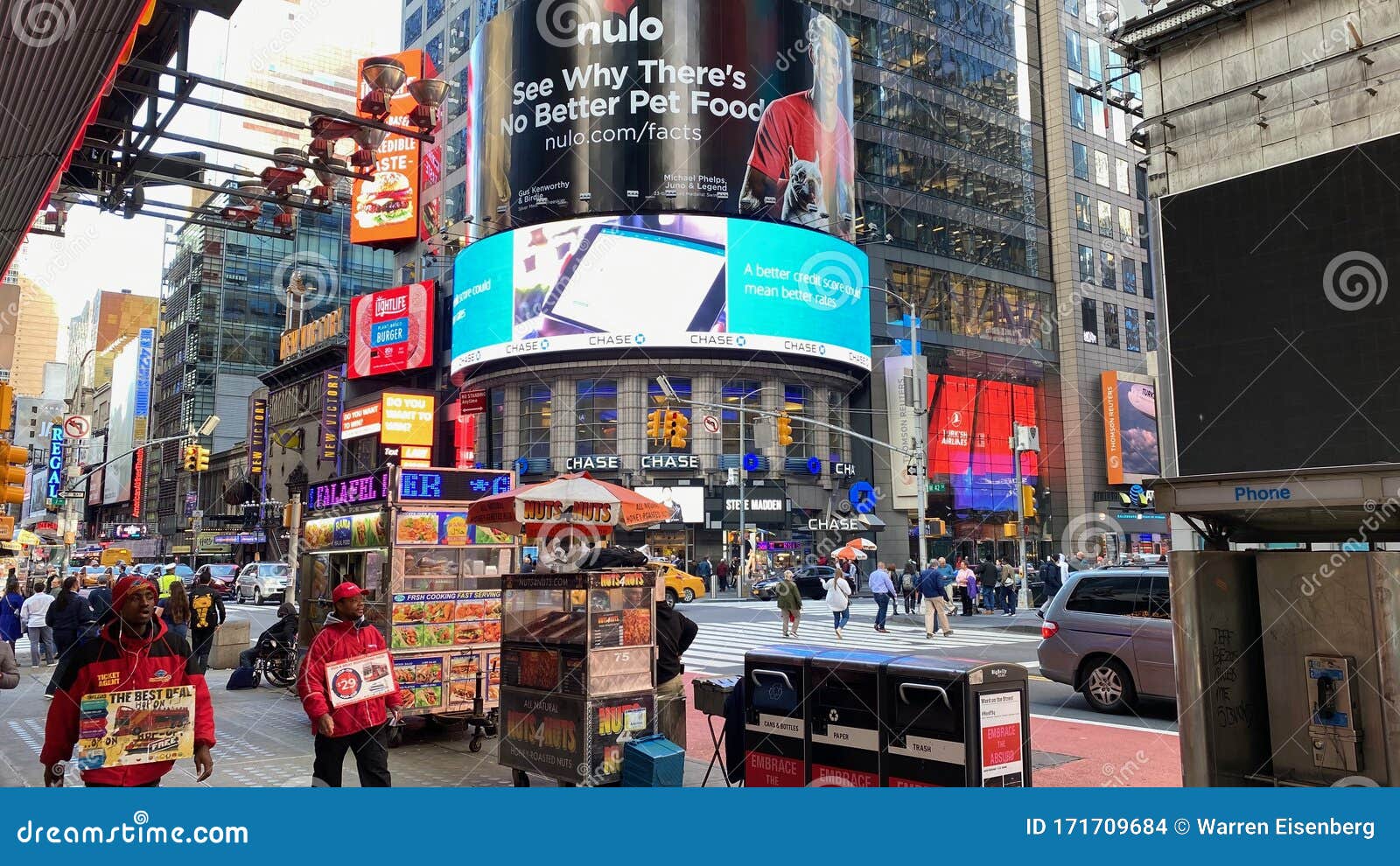 Times Square Intersection in Midday. Editorial Stock Image - Image of ...