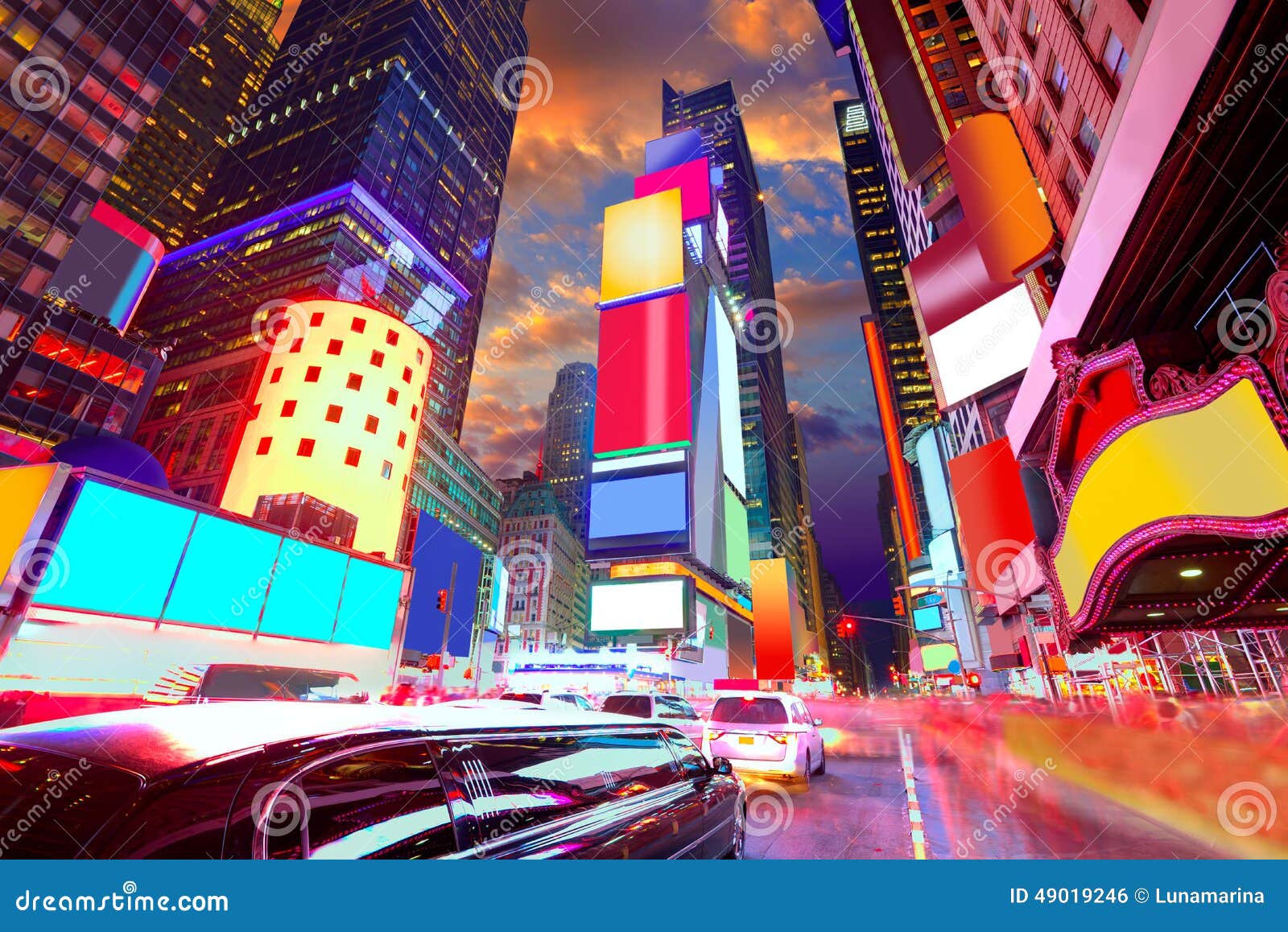 Times Square Manhattan New York Deleted Ads Stock Photo - Image of ...