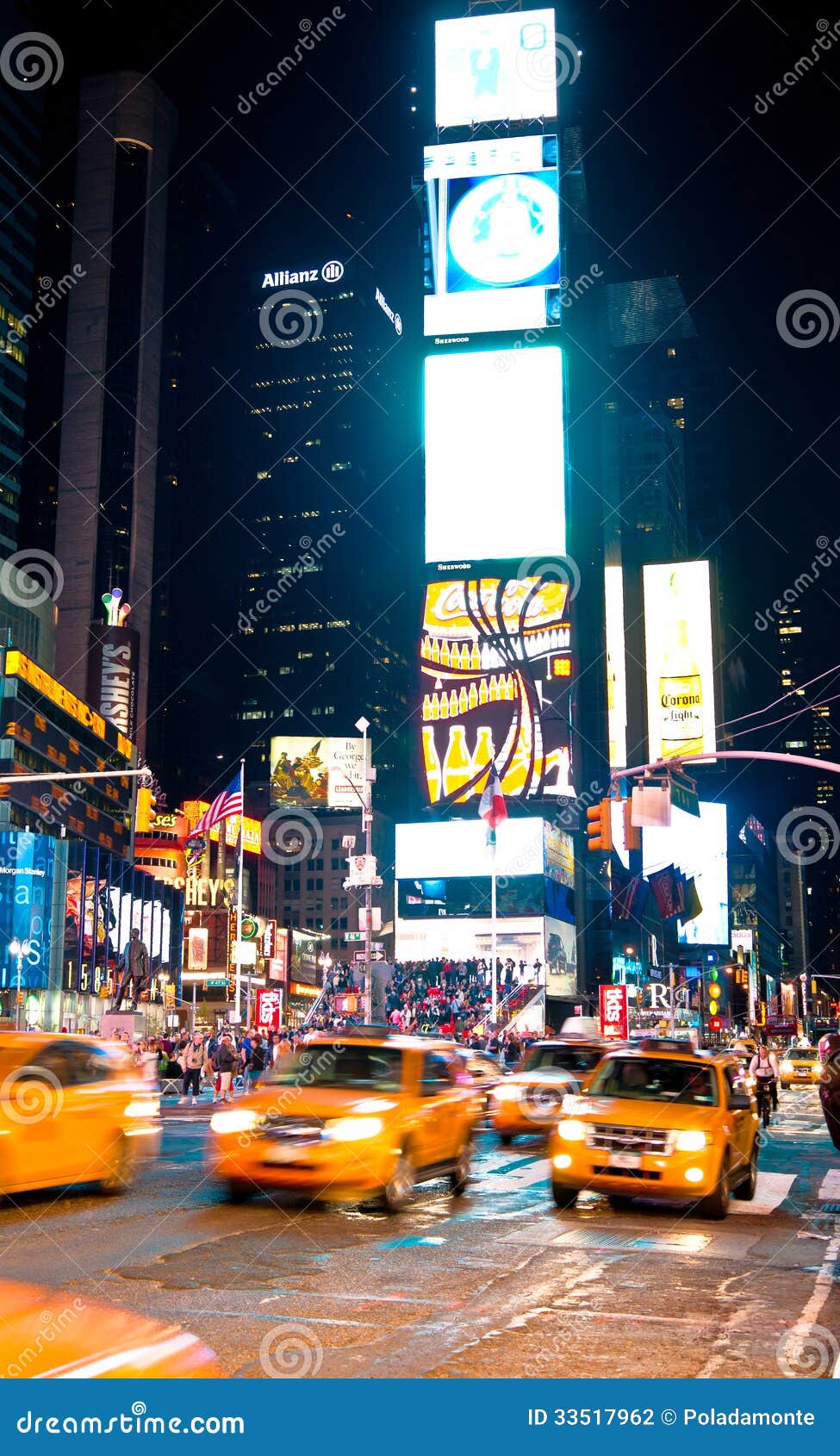 Times Square Na Noite New York, EUA Fotografia Editorial - Imagem de ...