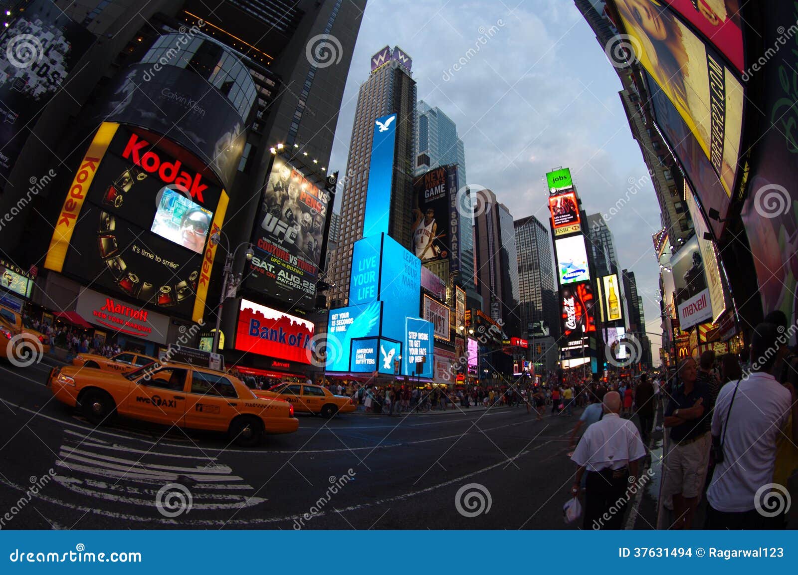 Times Square Neon Signs at Night Editorial Stock Image - Image of neon ...