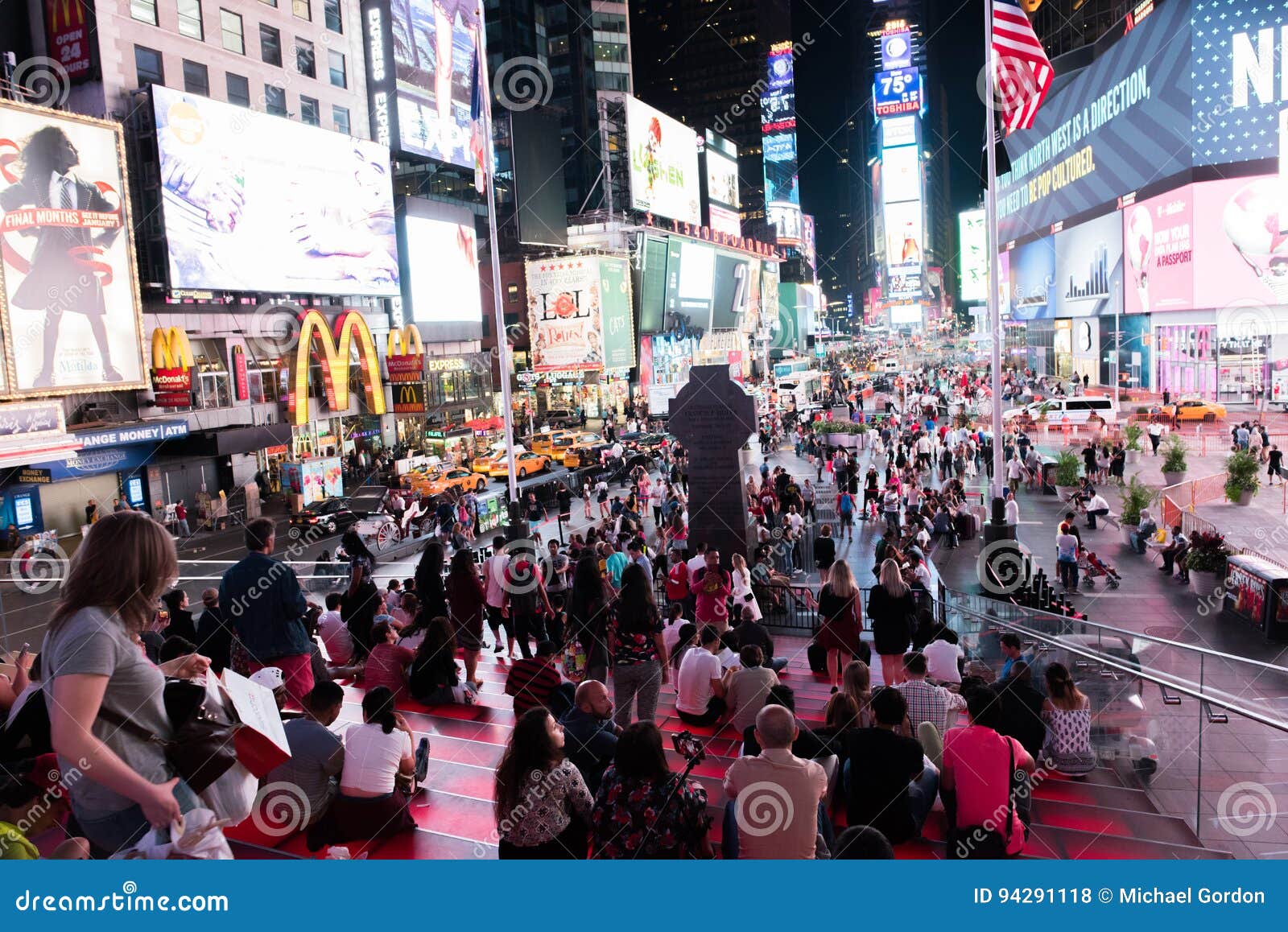 Times Square, New York City Fotografia Stock Editoriale - Immagine di ...