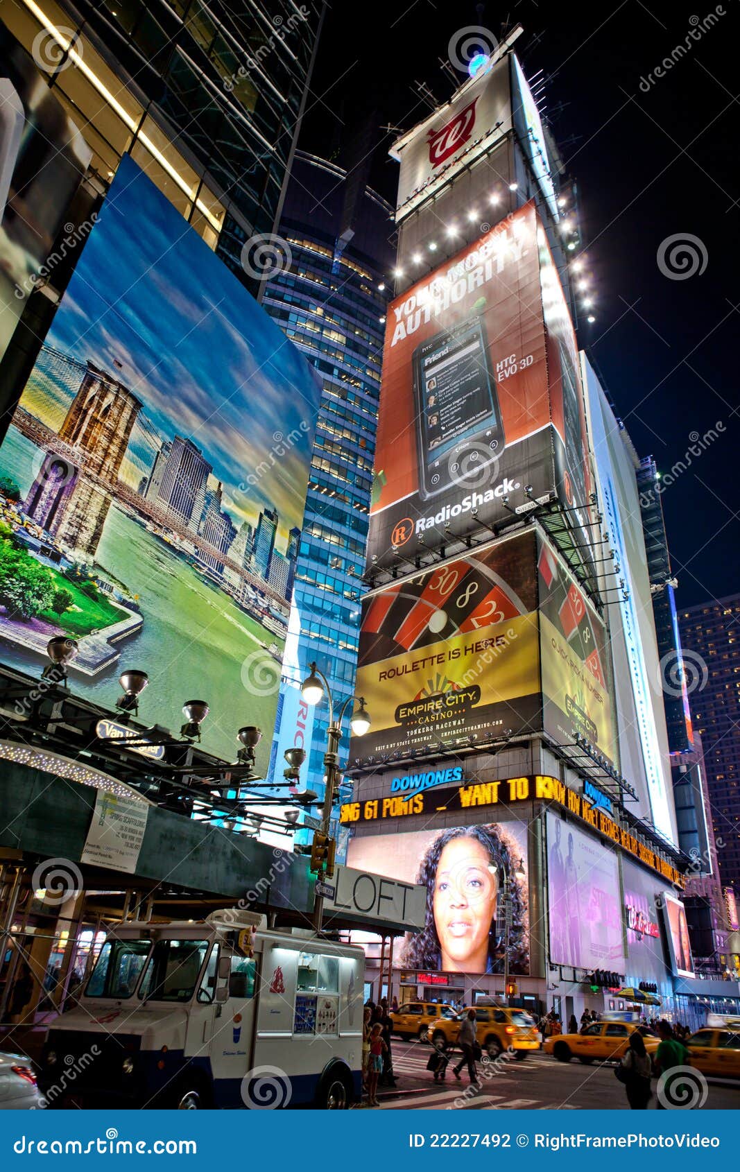 Times Square by night editorial photography. Image of metropolitan ...