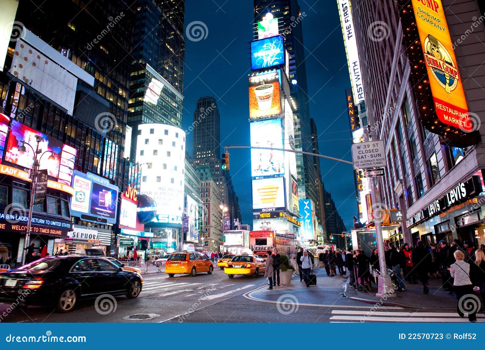 Times Square by night editorial stock photo. Image of lights - 22570723