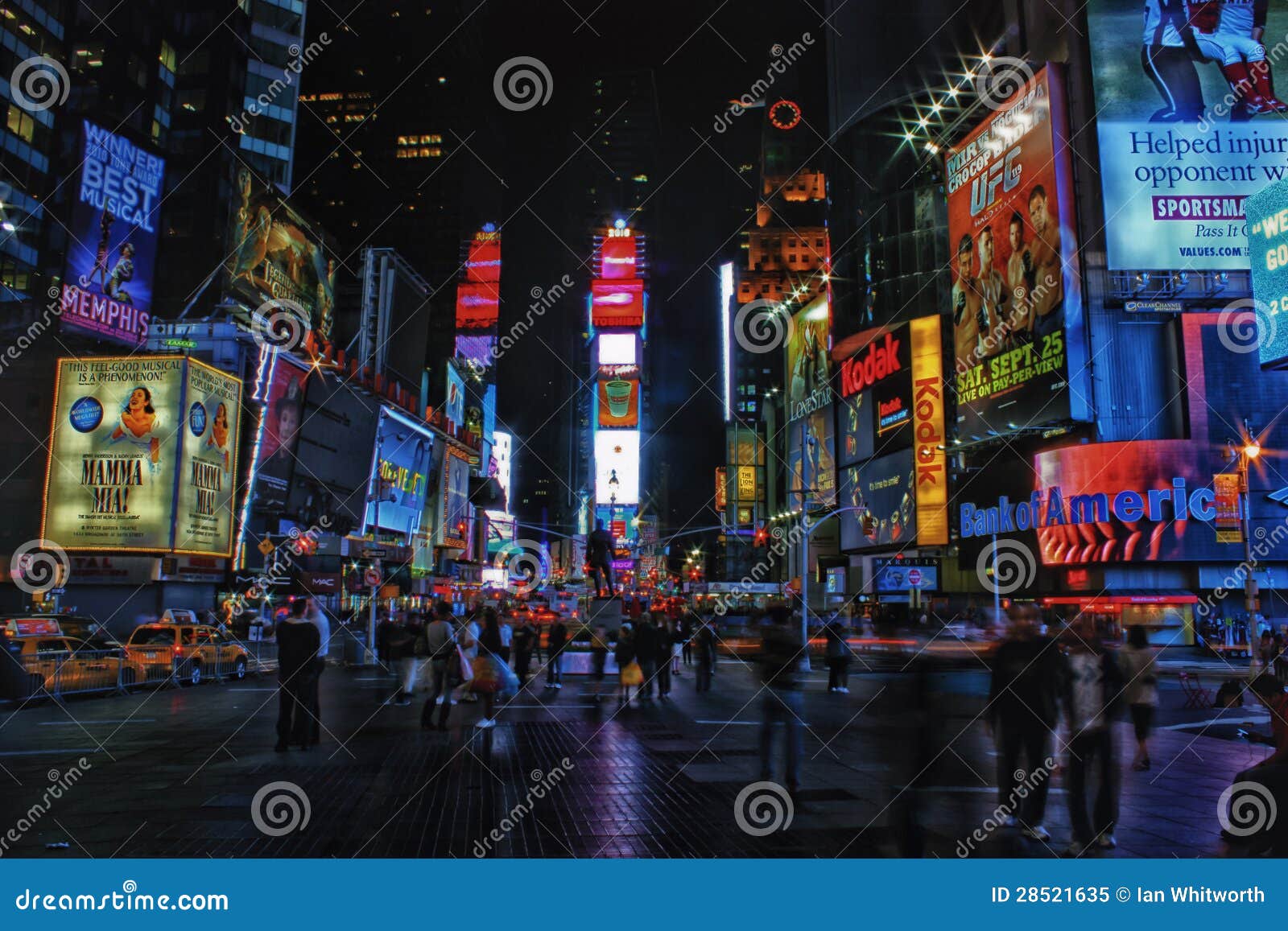 Times Square at Night editorial image. Image of york - 28521635