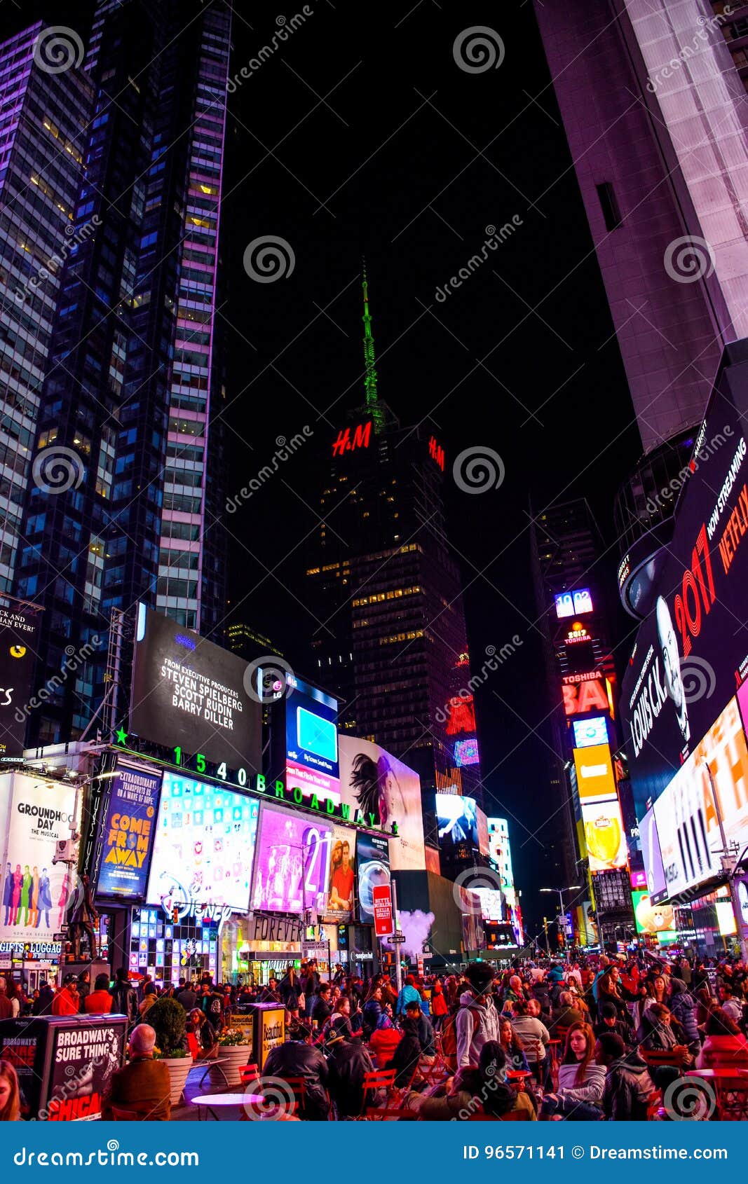 Times Square editorial photo. Image of travel, city, night - 96571141