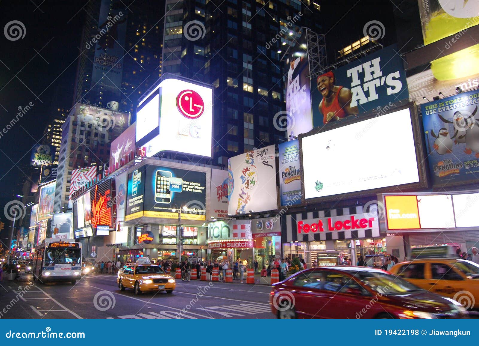 Times Square at Night, New York City Editorial Stock Photo - Image of ...