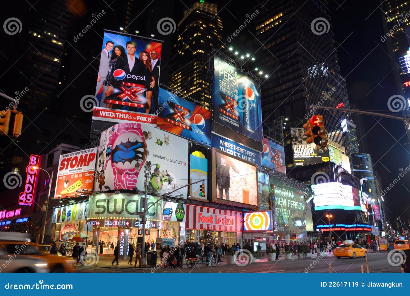 Times Square At Night New York City Editorial Stock Image Image Of