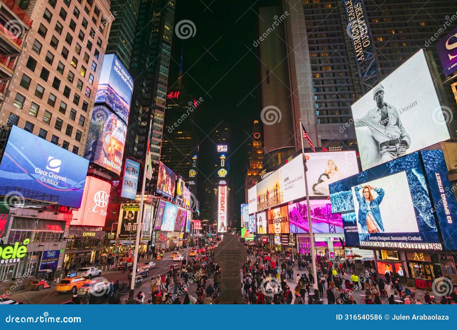 Times Square At Night In New York City Usa Editorial Photo Image Of