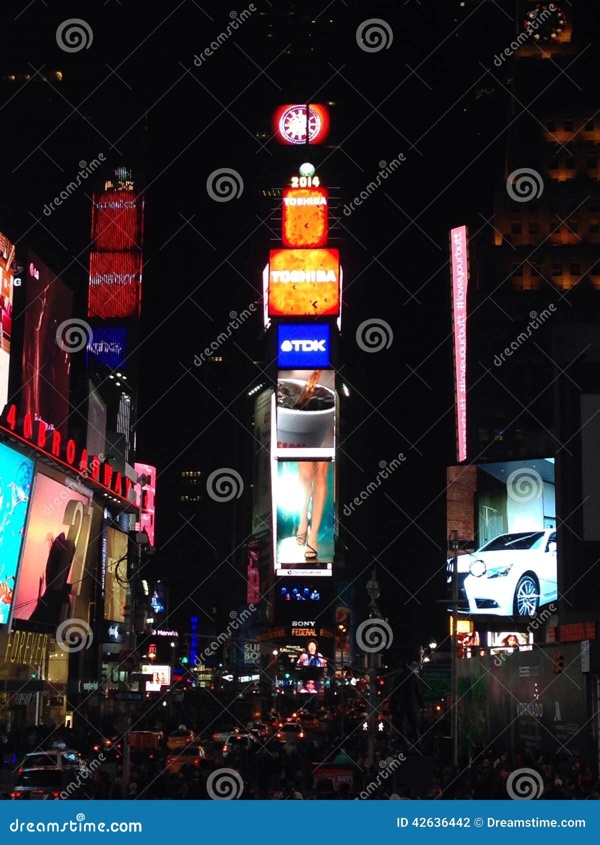 Times Square! editorial photography. Image of mustsee - 42636442