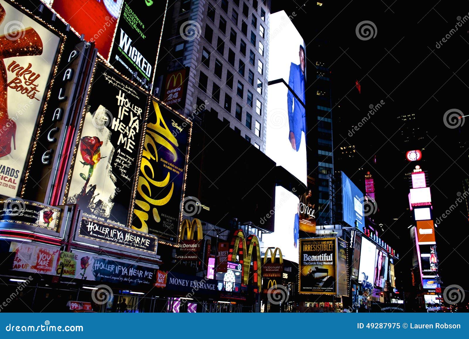 Times Square editorial image. Image of night, poster - 49287975