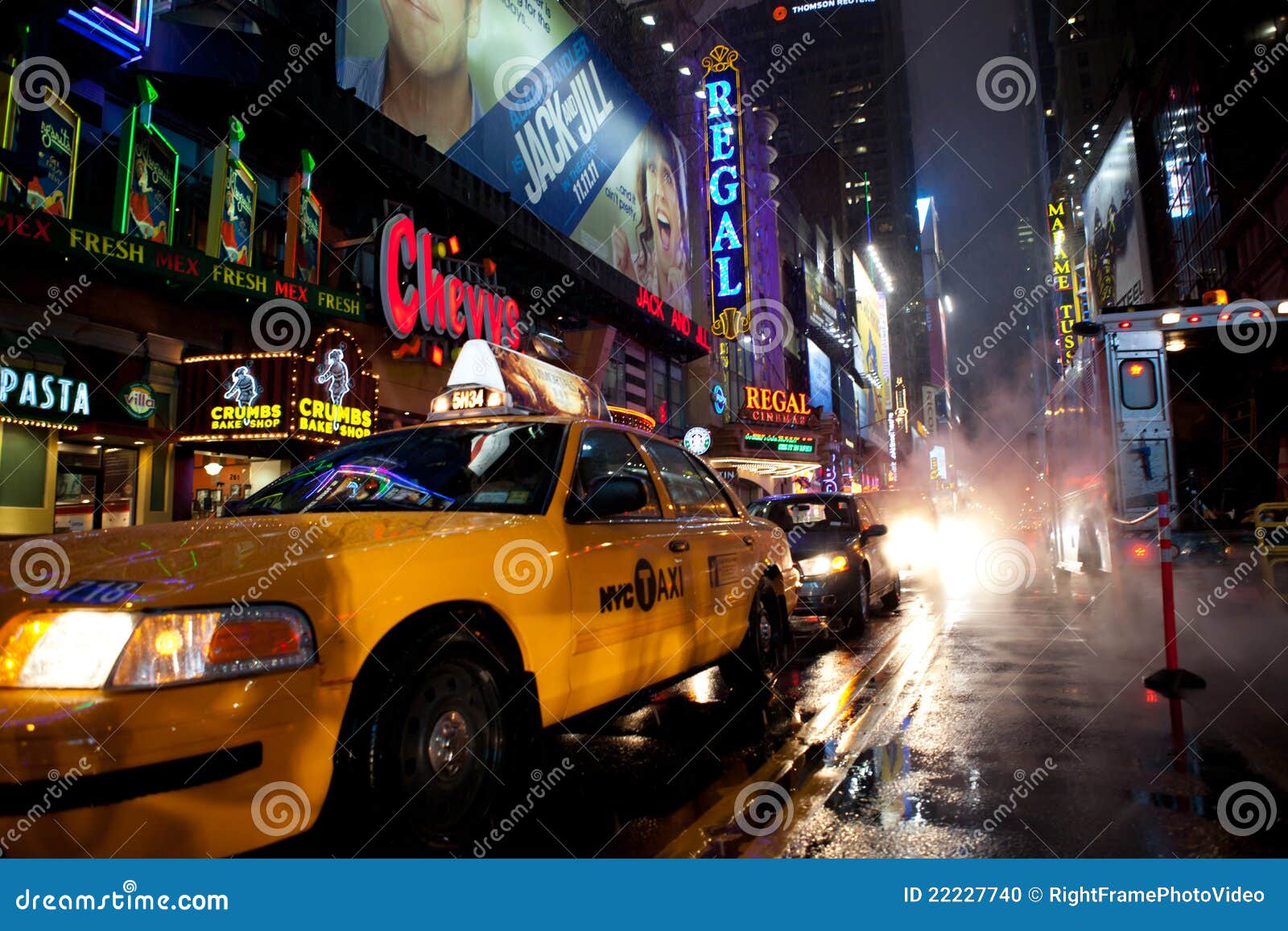 Times Square during Rainy Weather Editorial Image - Image of signs ...