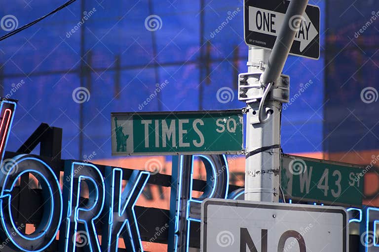 Times Square Signs stock photo. Image of urban, city, intersection - 186484