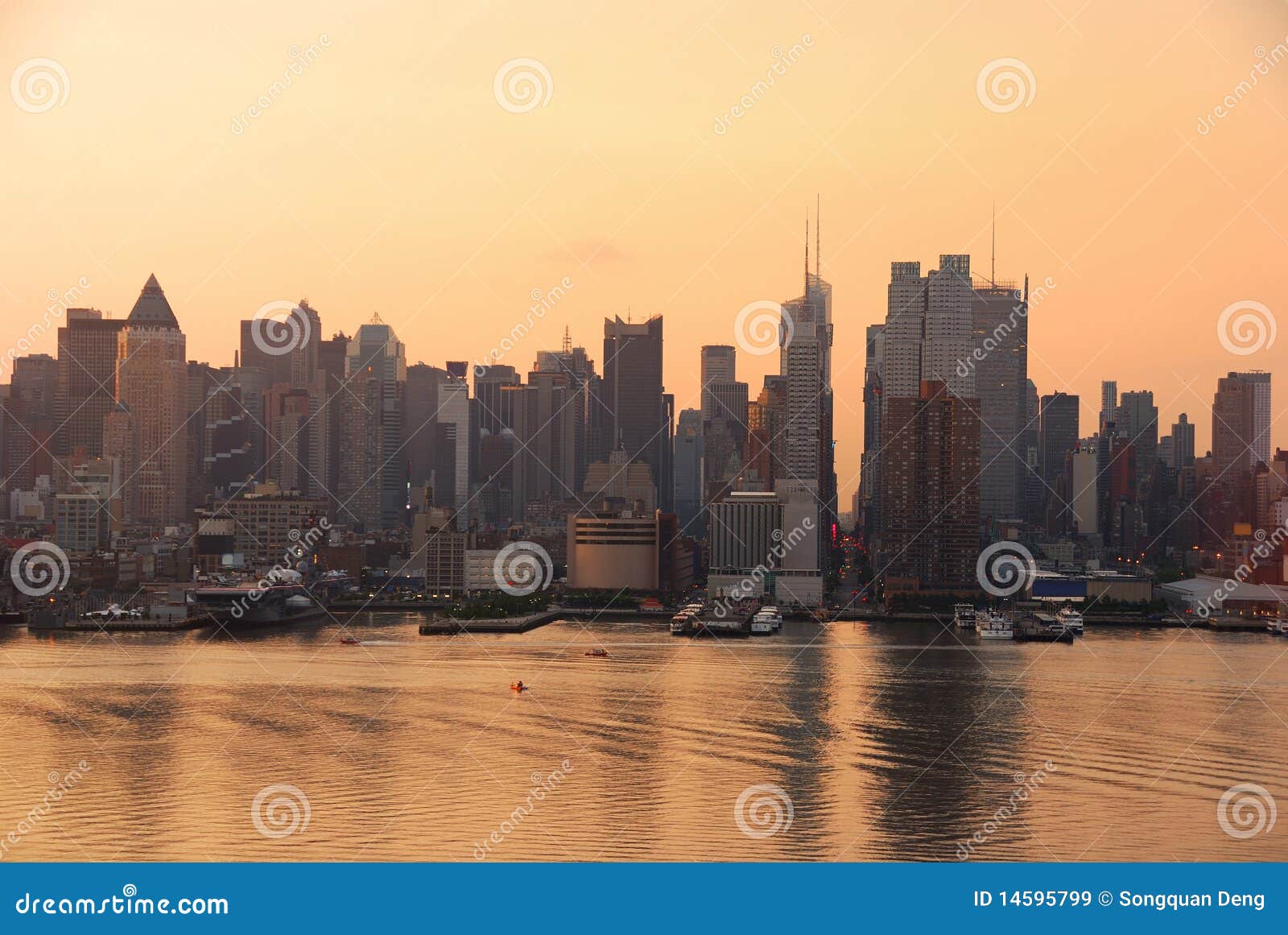 Times Square Skyline, New York City Stock Image - Image of times ...