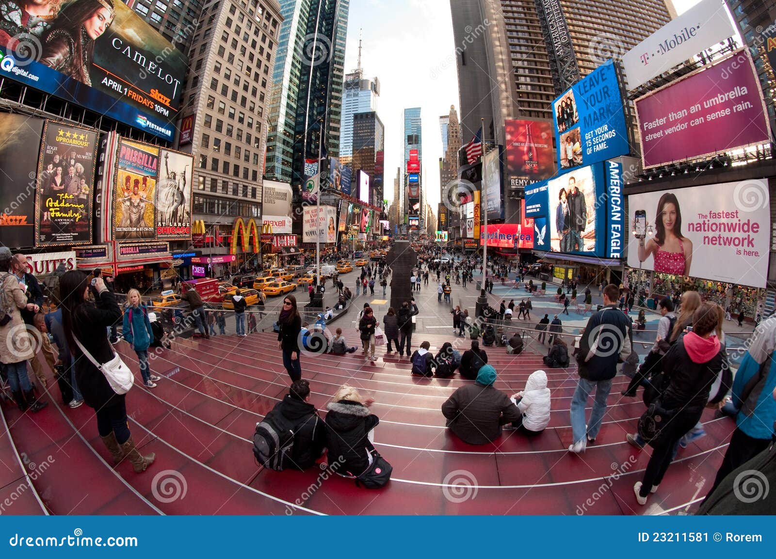 Times Square steps editorial photo. Image of theatre - 23211581