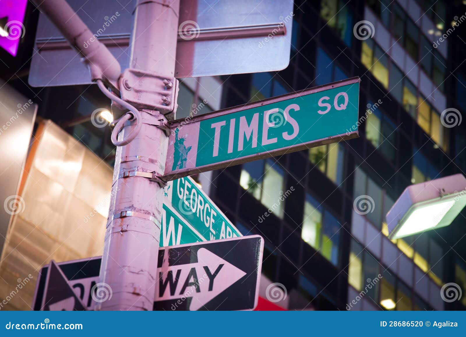 Times Square street sign stock photo. Image of fashion - 28686520