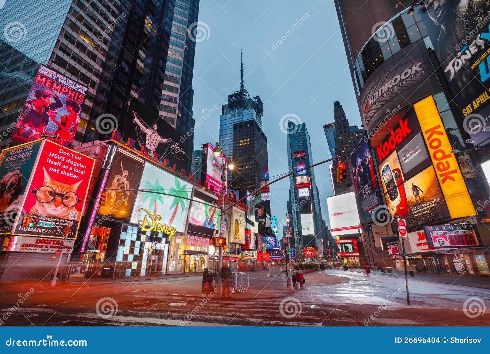 Times Square before Sunrise Editorial Stock Image - Image of dusk ...