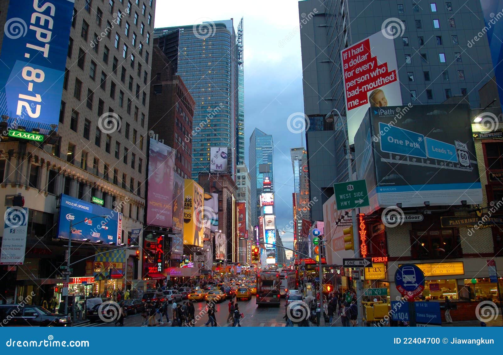 Times Square at Sunset, New York City Editorial Image - Image of fast ...