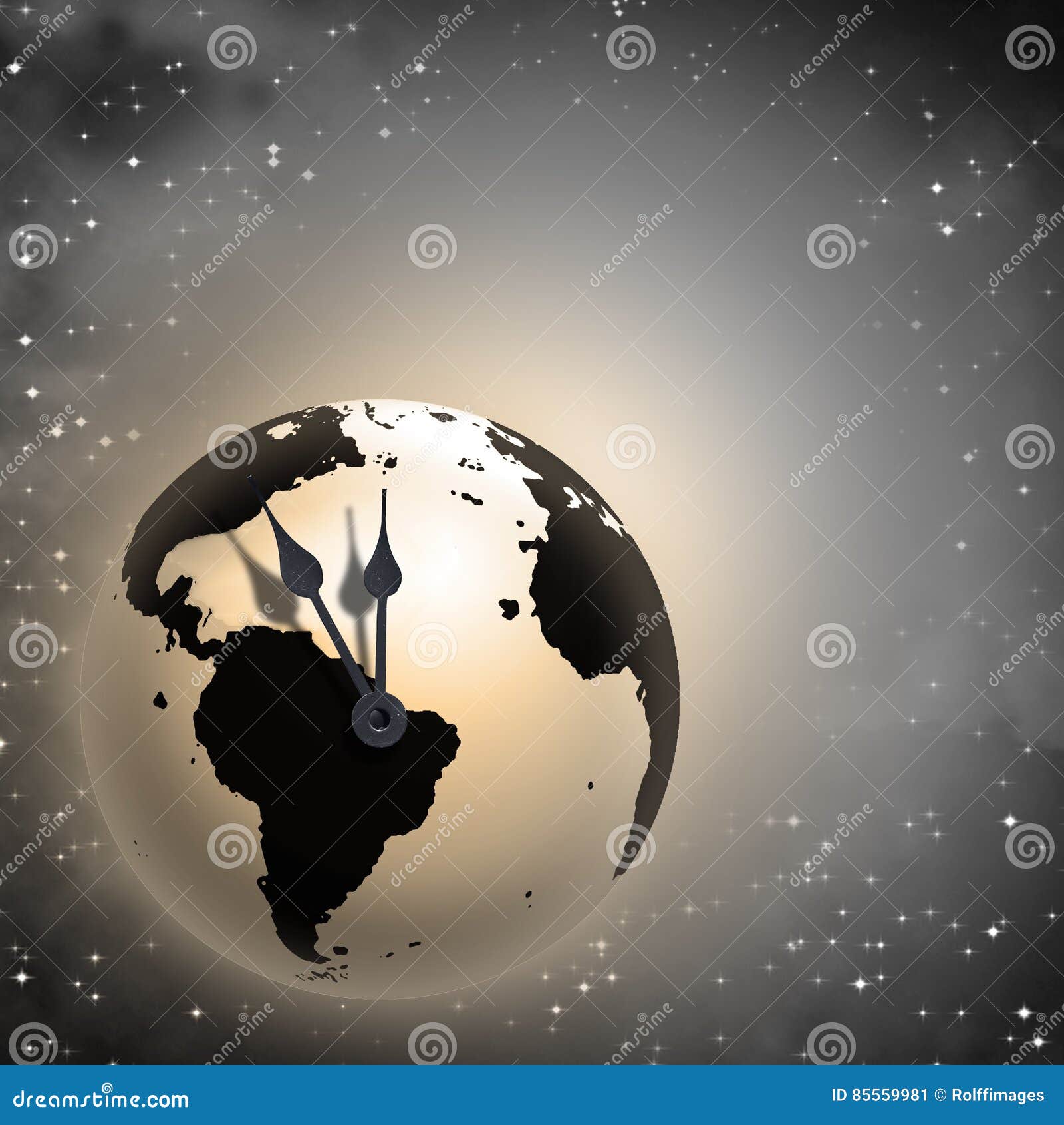 Times almost up Earth stock illustration. Illustration of ...