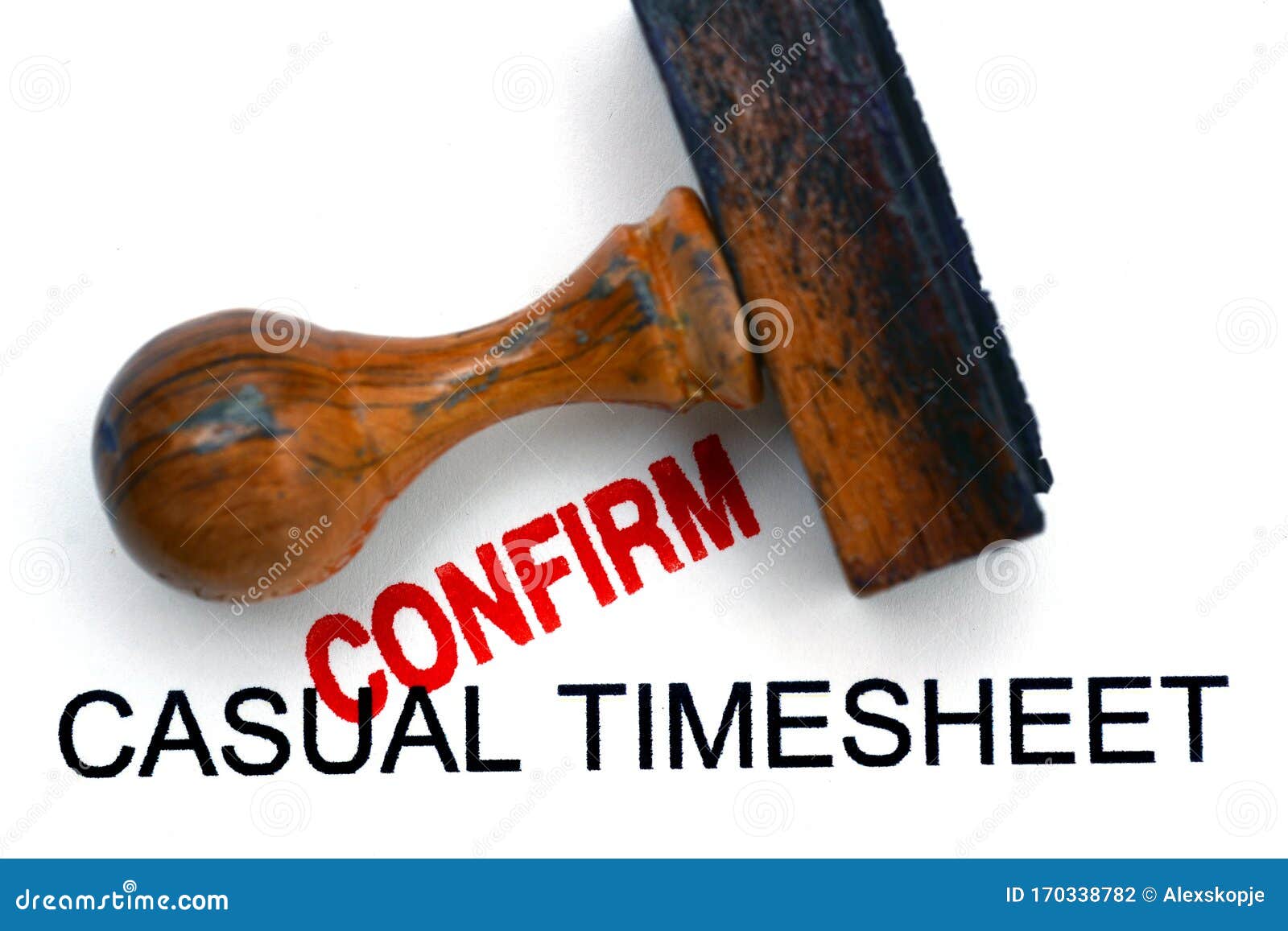 Timesheet confirm stock photo. Image of approval, clock - 170338782
