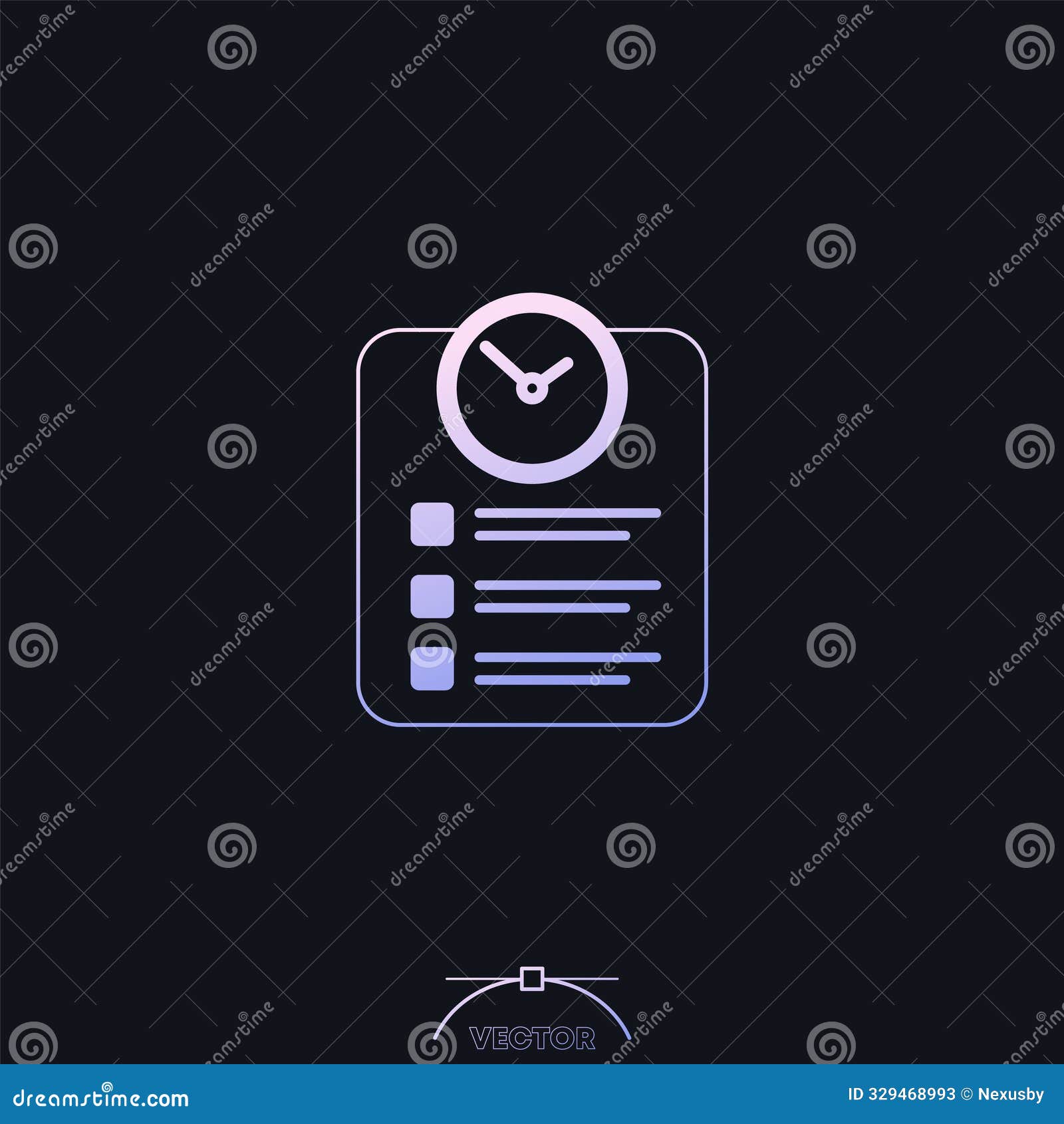 Timesheet, Time Tracking Icon For Web Cartoon Vector | CartoonDealer ...