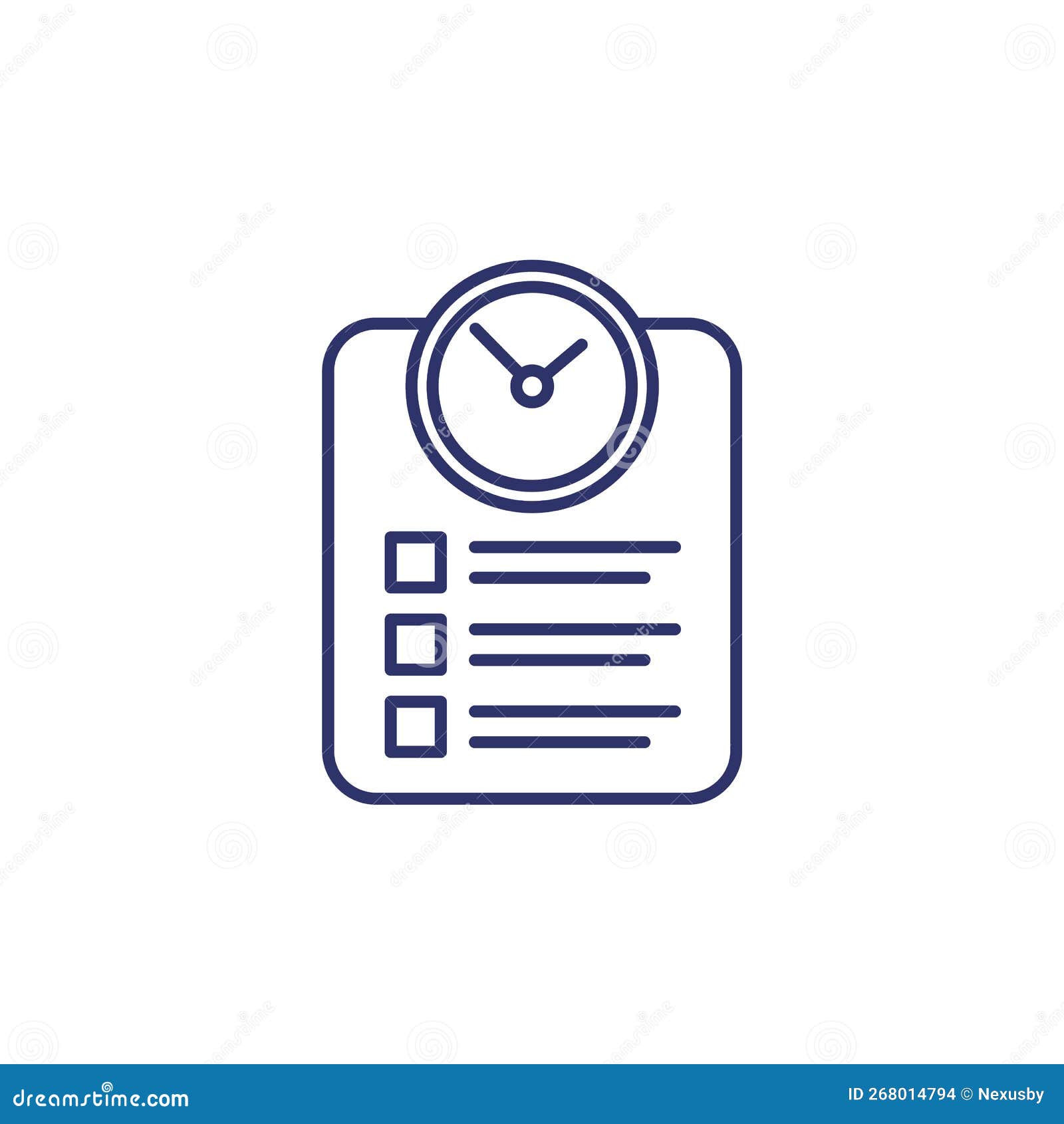 Time Tracking Linear Icons Set. Efficiency, Productivity, Clocking ...