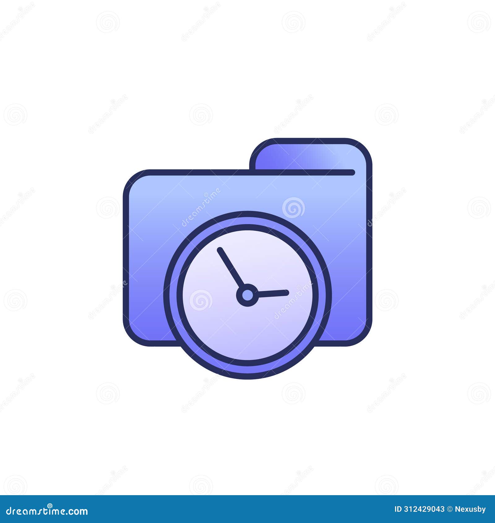 Timesheet, Tracking Time Icon With Outline Cartoon Vector ...