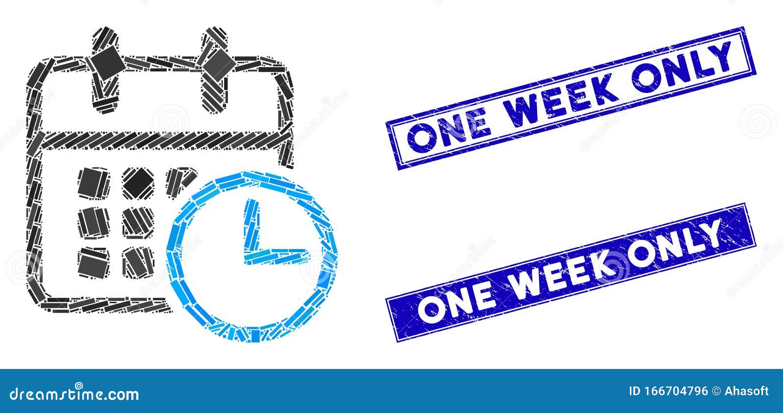 Timetable Clock Mosaic and Scratched Rectangle Watermarks Stock ...