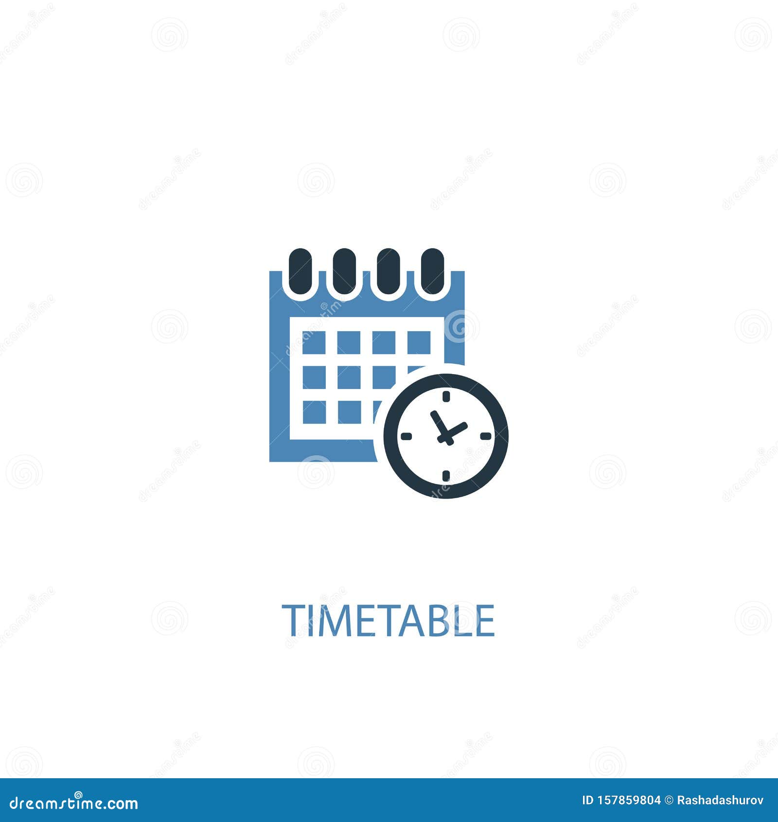 Timetable Concept 2 Colored Icon. Simple Stock Vector - Illustration of ...