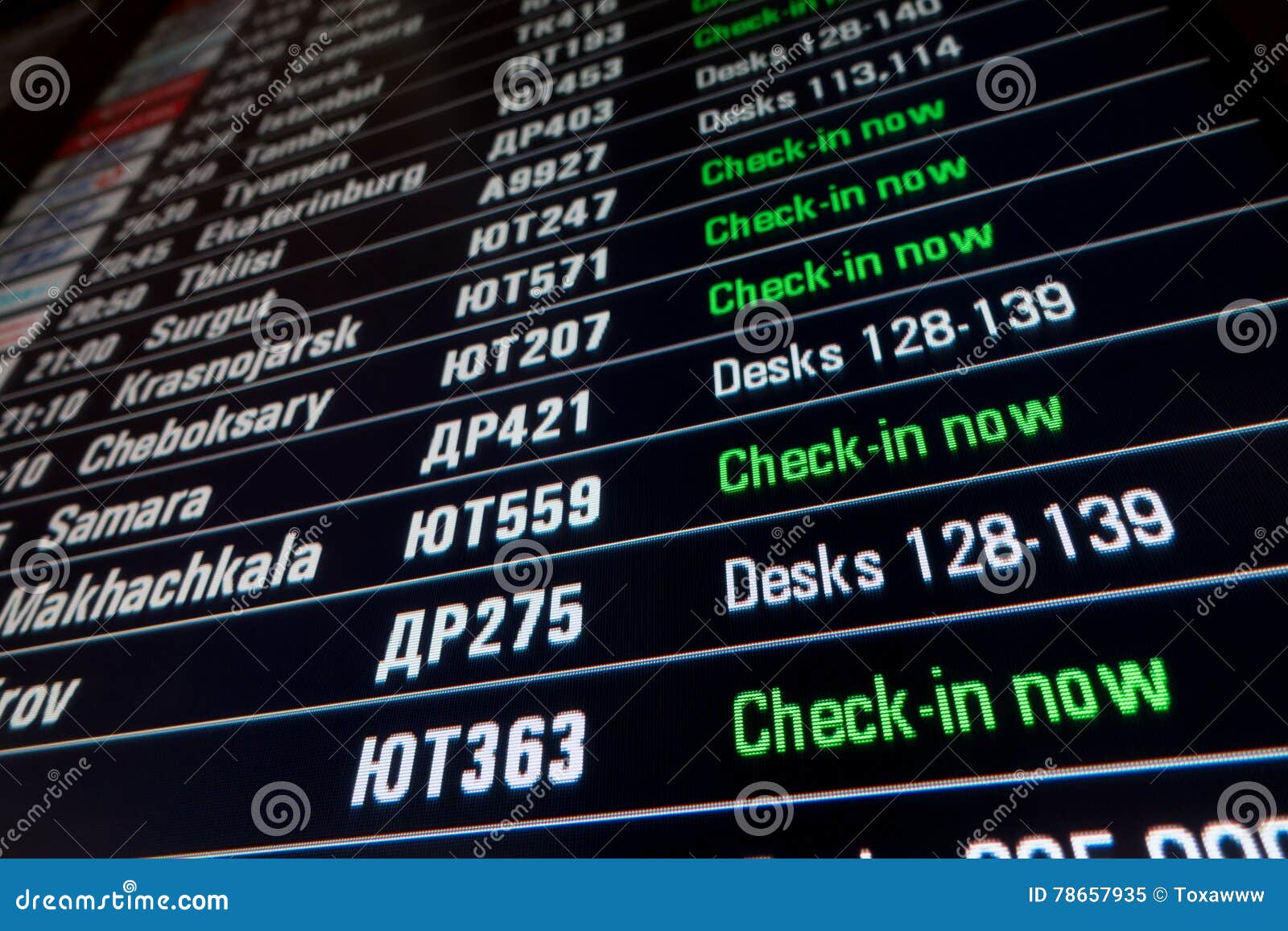 Timetable Digital Board at an Airport Editorial Image - Image of ...